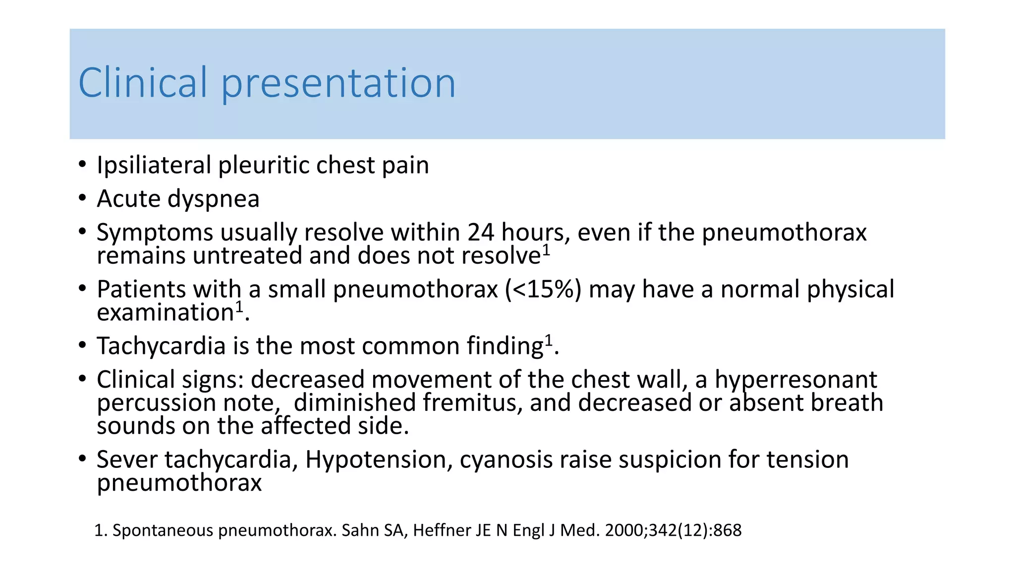 Pneumothorax case based | PPTX