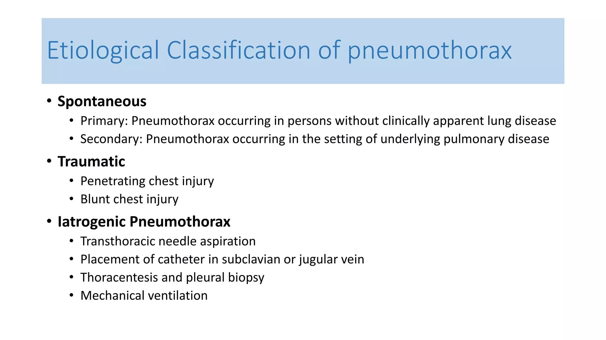 Pneumothorax case based | PPTX