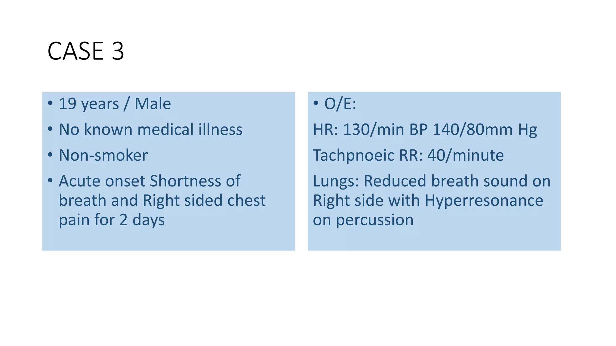 Pneumothorax case based | PPTX