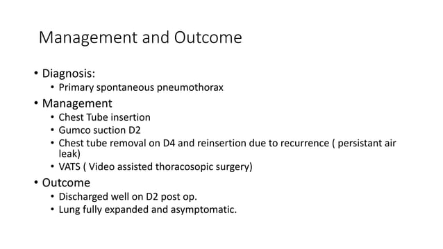Pneumothorax case based | PPTX