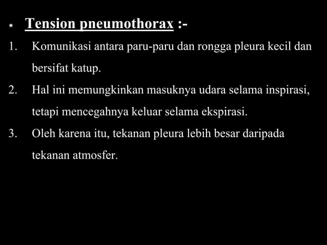 Pneumothorax Lisa Pptx Macam Dan Jenis Pneumothorax Pptx