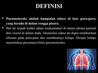 Pneumothorax- LISA.pptx macam dan jenis pneumothorax | PPTX