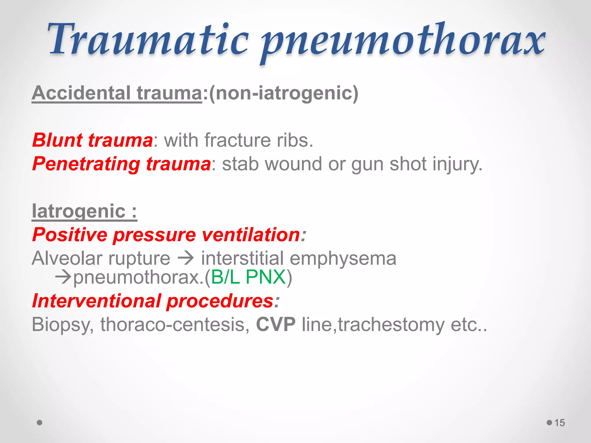 Pneumothorax | PPTX