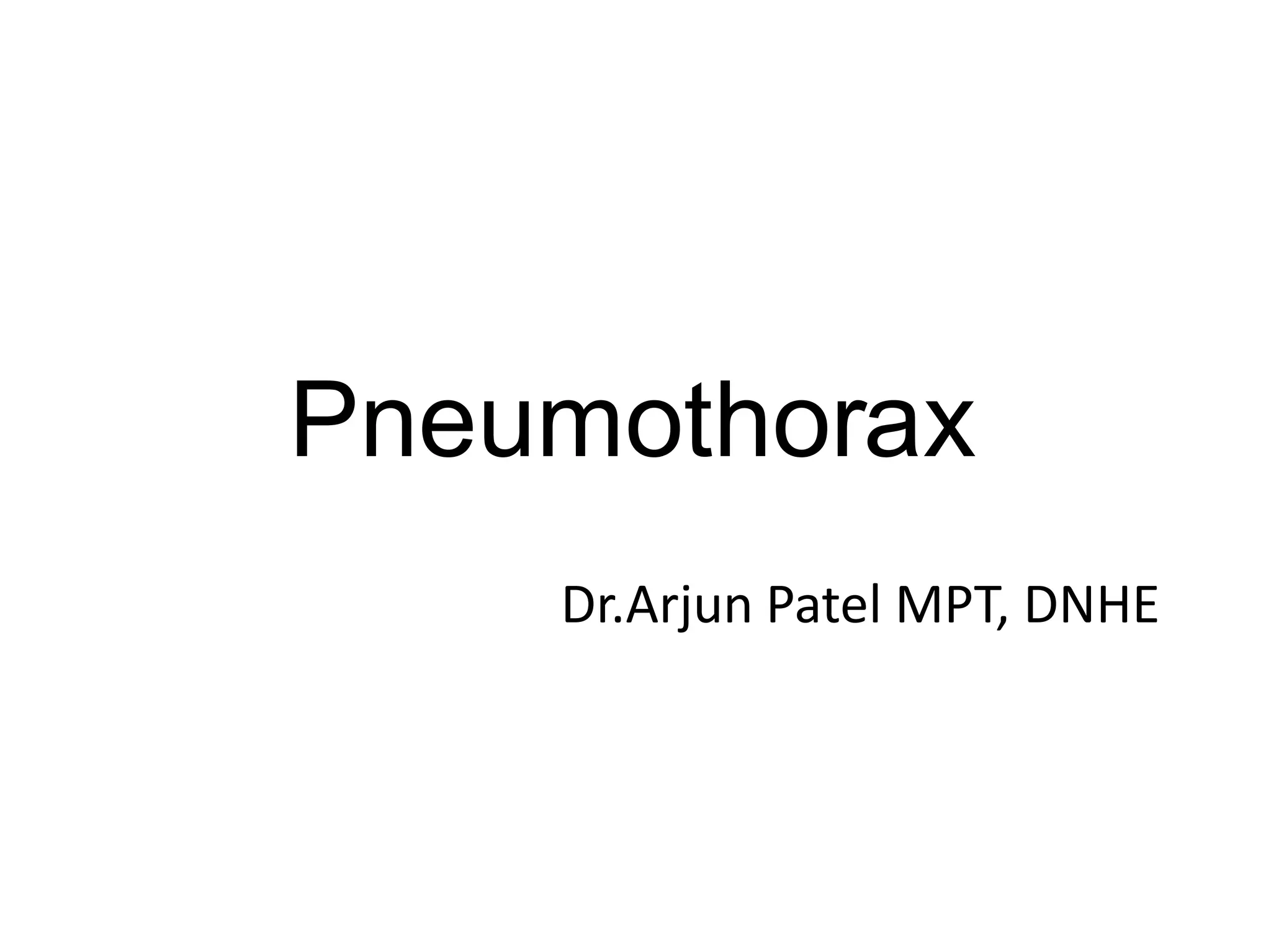Pneumothorax Pptx