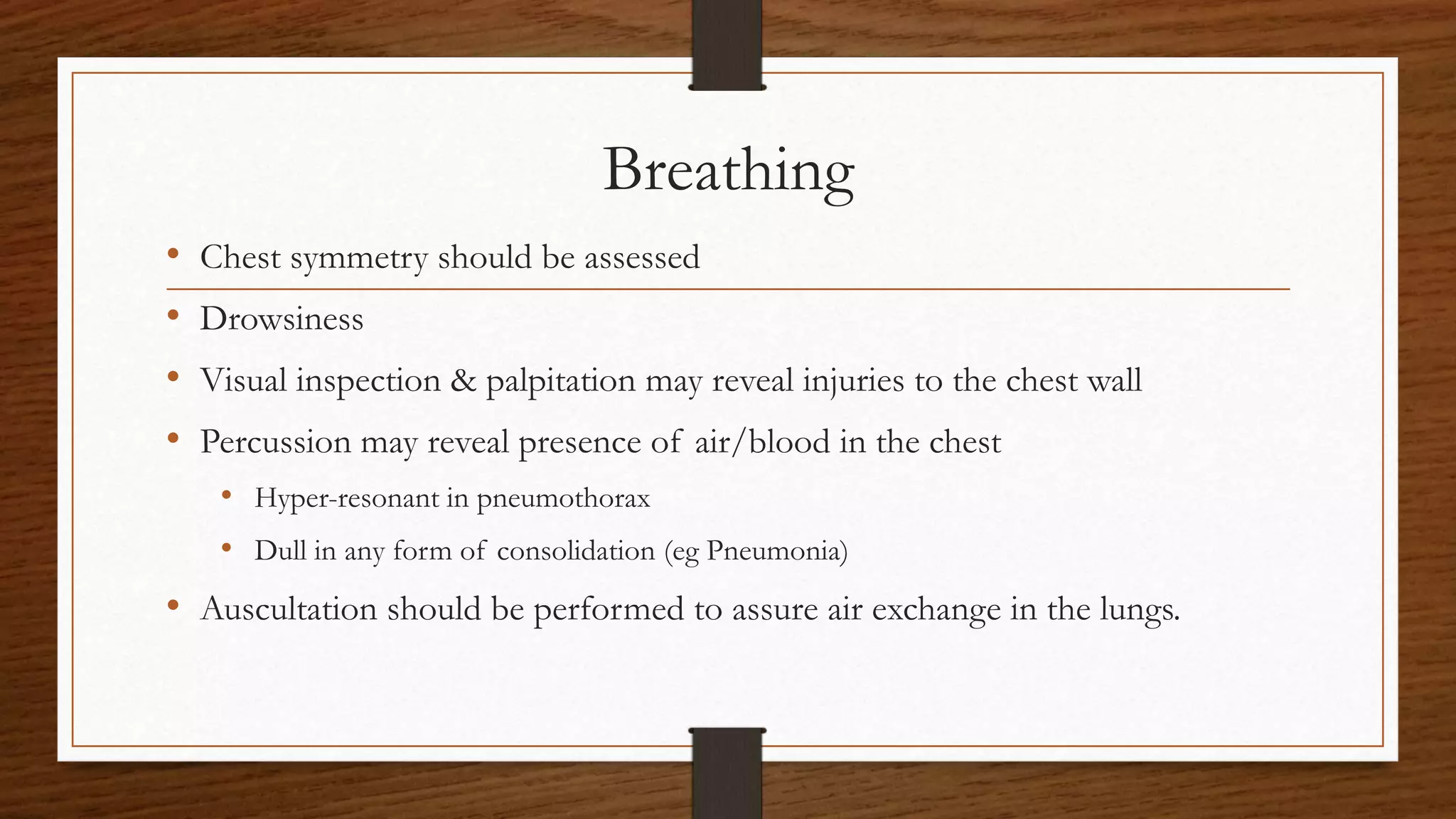 Pneumothorax ABC Assessment | PPTX