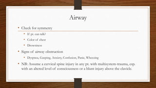 Pneumothorax ABC Assessment | PPTX