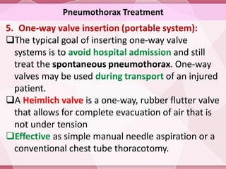 Pneumothoraxandpneumomediastinum 160830234614 (1) | PDF