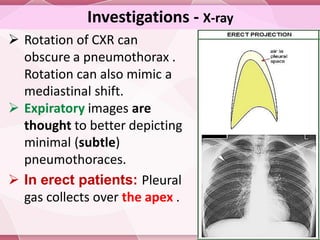 Pneumothoraxandpneumomediastinum 160830234614 (1) | PPT