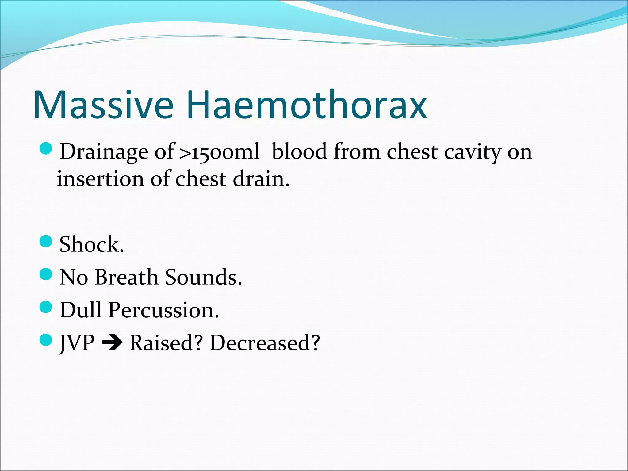 Pneumothorax & chest tube final year mbbs lecture | PPT