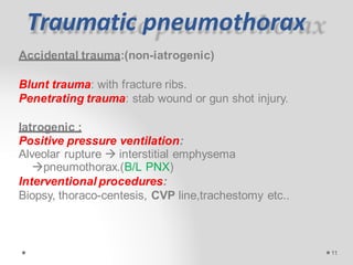 pneumothorax (medical topic) for surgeons | PDF