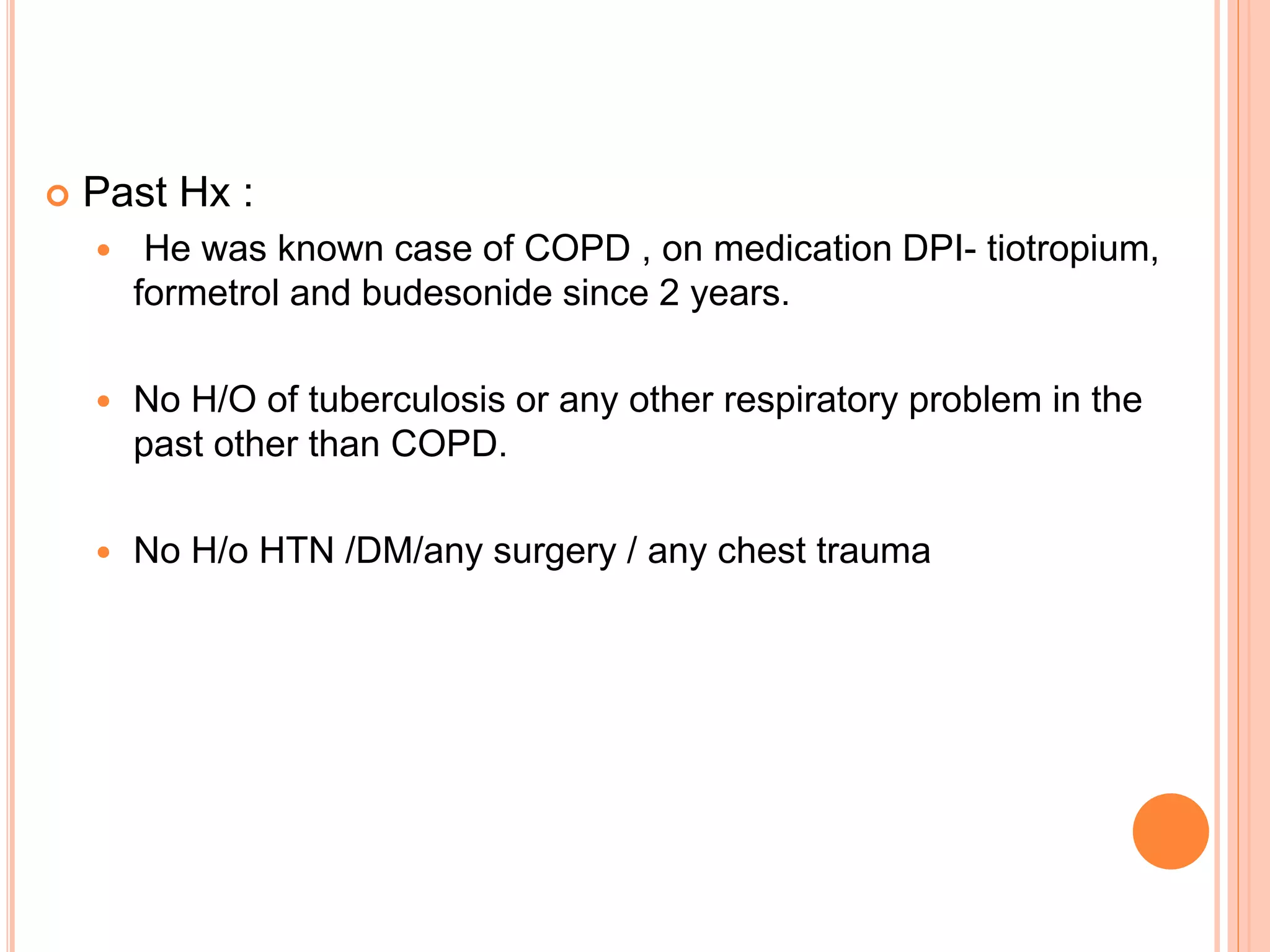 Pneumothorax case presentation | PPTX