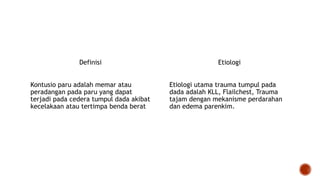 Pneumothorax, hemothorax, kontudio paru, fraktur costae.pptx