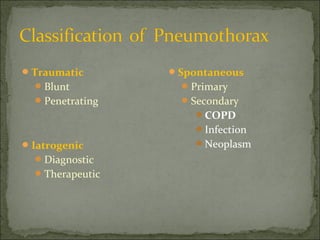 Pneumothorax class | PPT