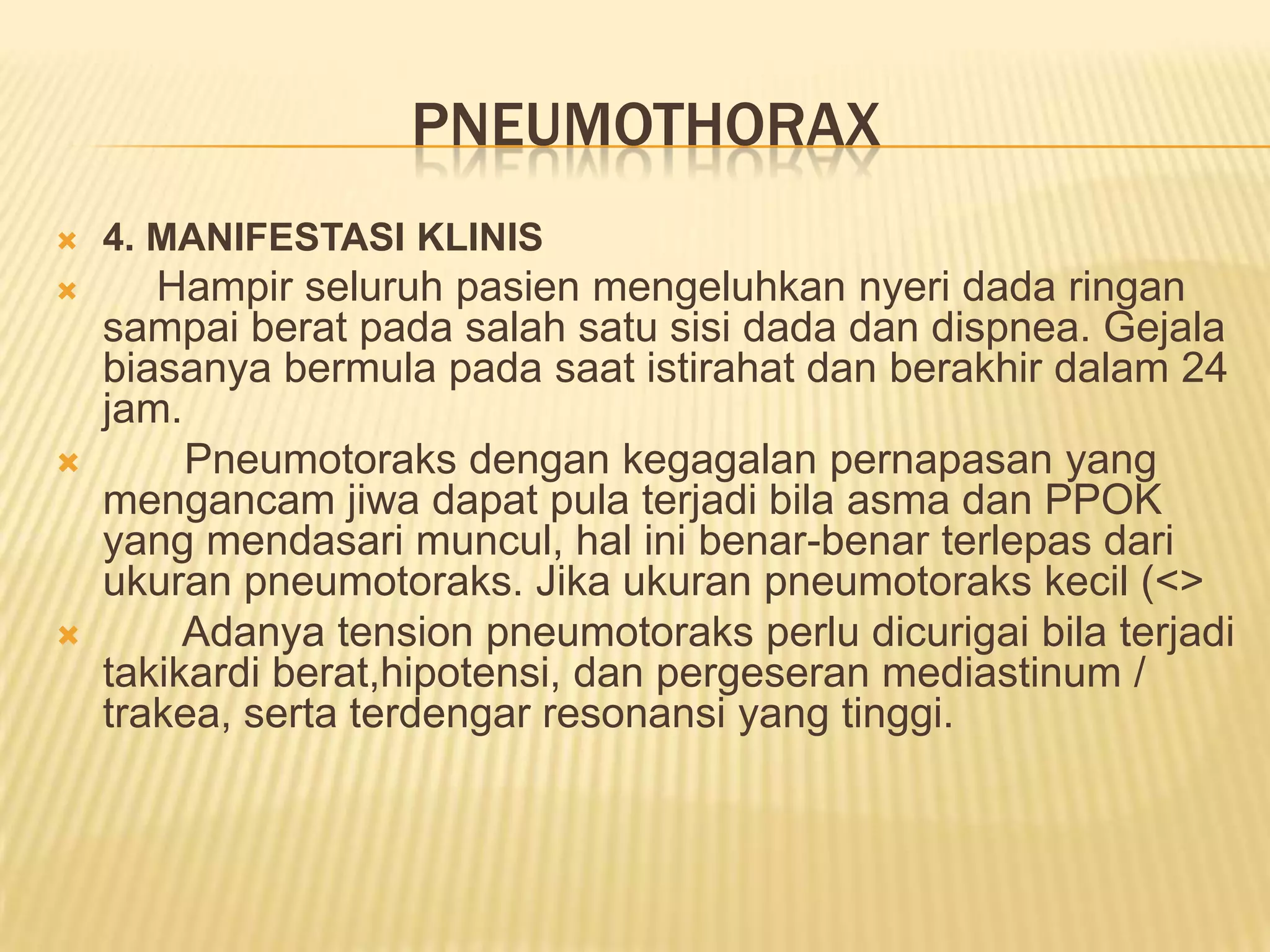 Pneumothorax powerpoint | PPTX