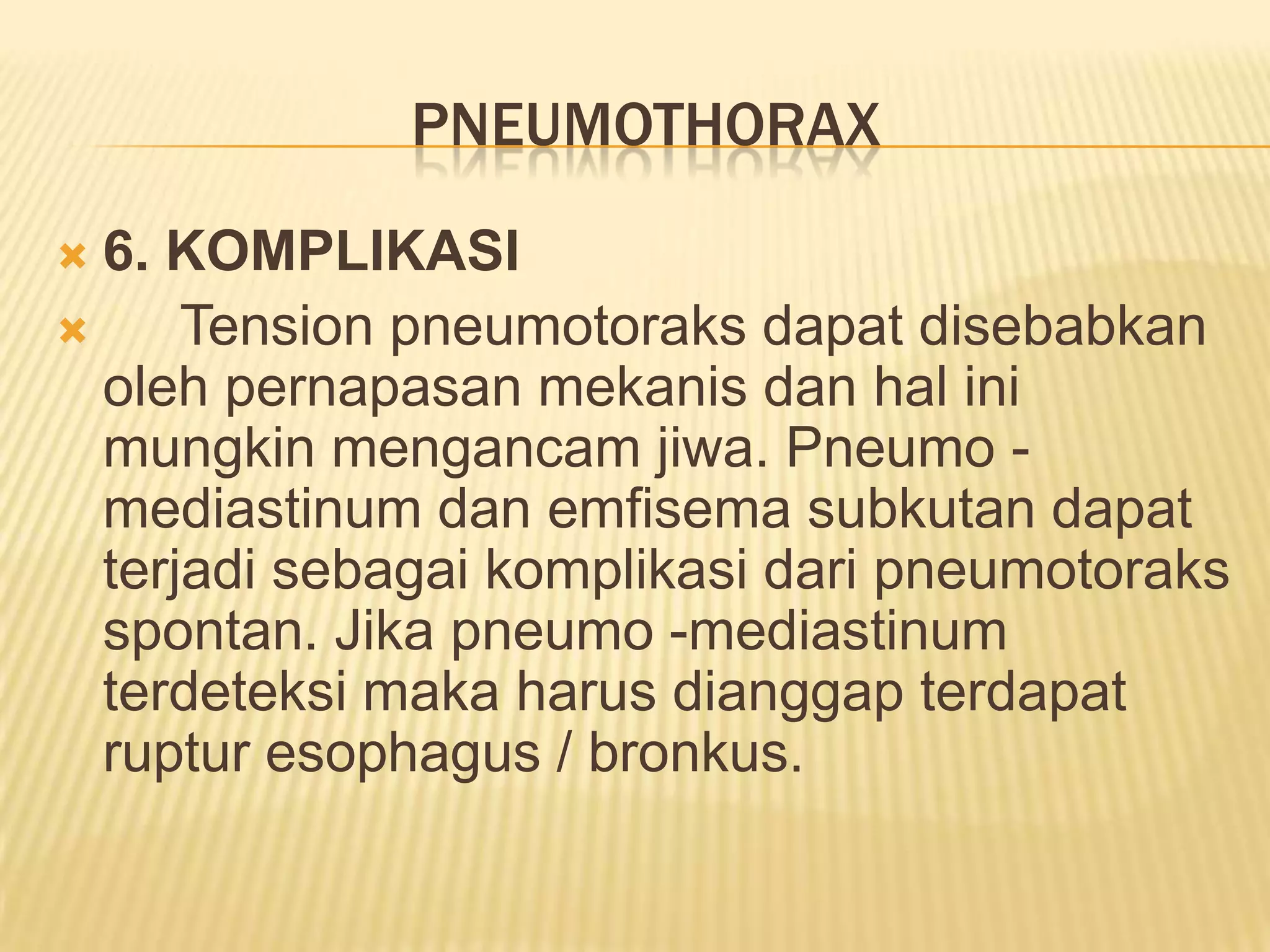 Pneumothorax powerpoint | PPTX