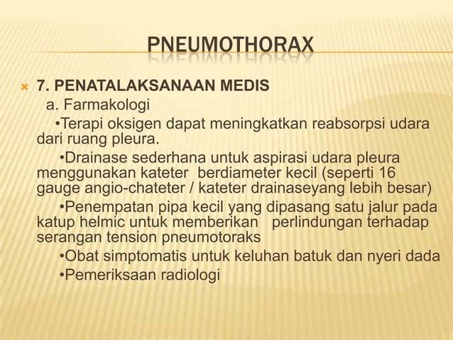 Pneumothorax powerpoint | PPTX