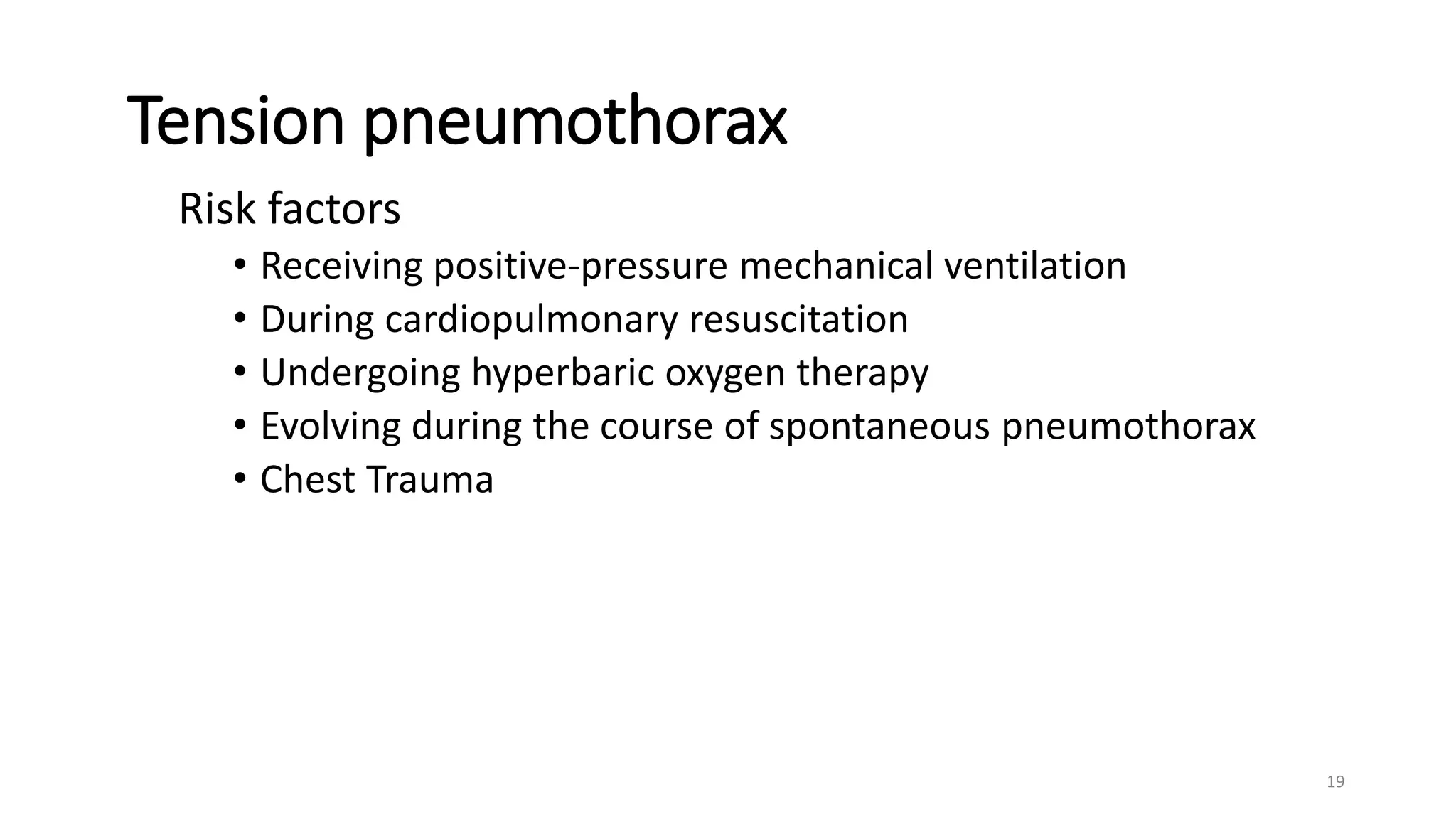 Pneumothorax : Cause and management | PPTX