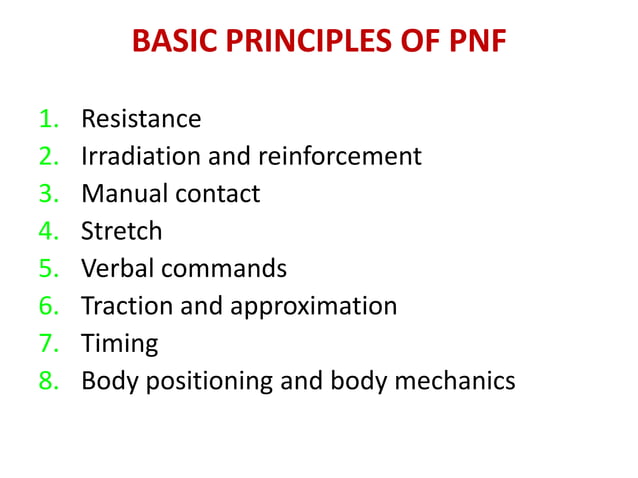 Proprioceptive neuromuscular facilitation | PPTX | Physical Therapy ...