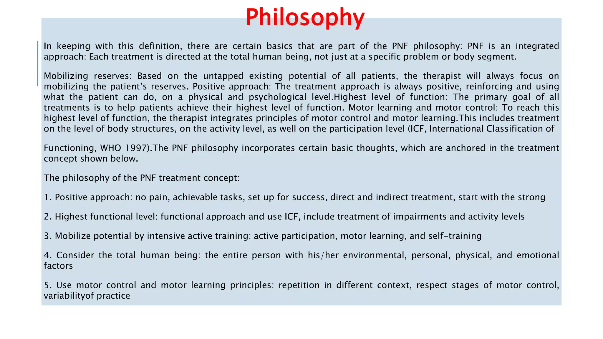 Proprioceptive neuromuscular facilitation (PNF) | PPTX