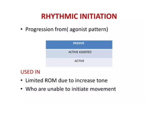 PNF- techniques along with its types, indications and contraindications ...