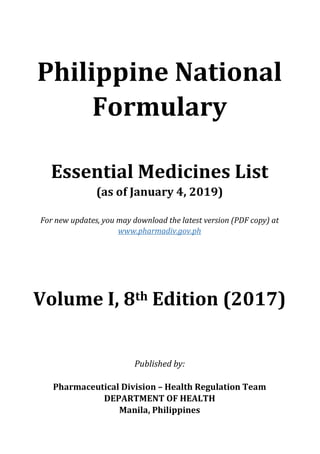 Philippine National Formulary | PDF