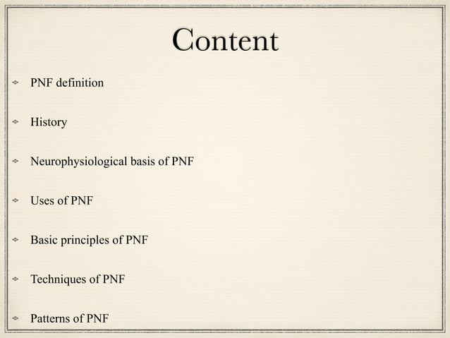Proprioceptive Neuromuscular Facilitation (PNF) | PDF