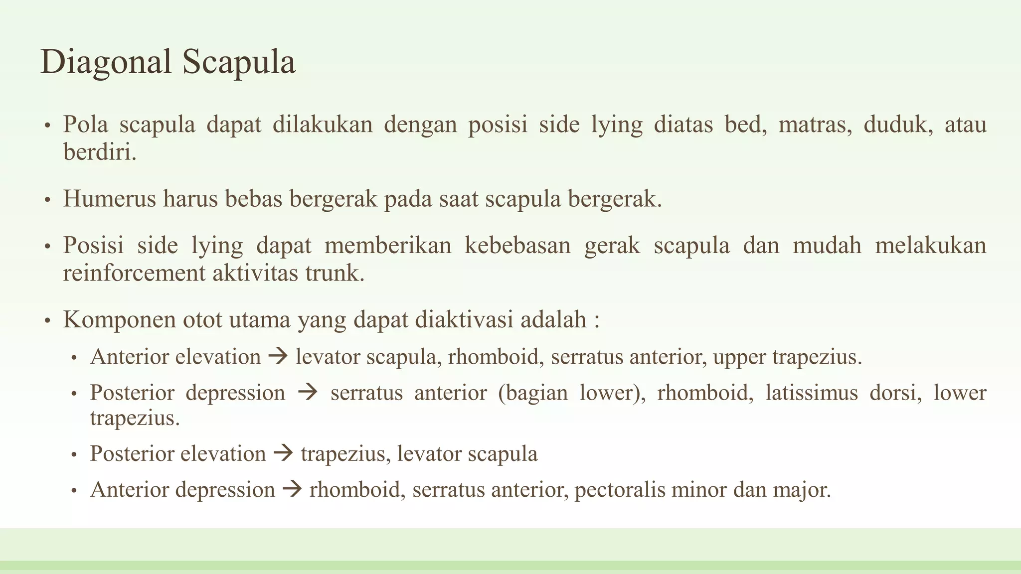 PNF scapula dan pelvis | PDF