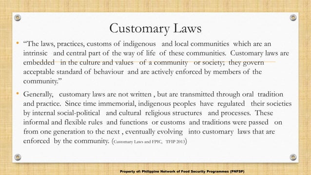 The Philippine Indigenous People and their Customary Laws | PDF
