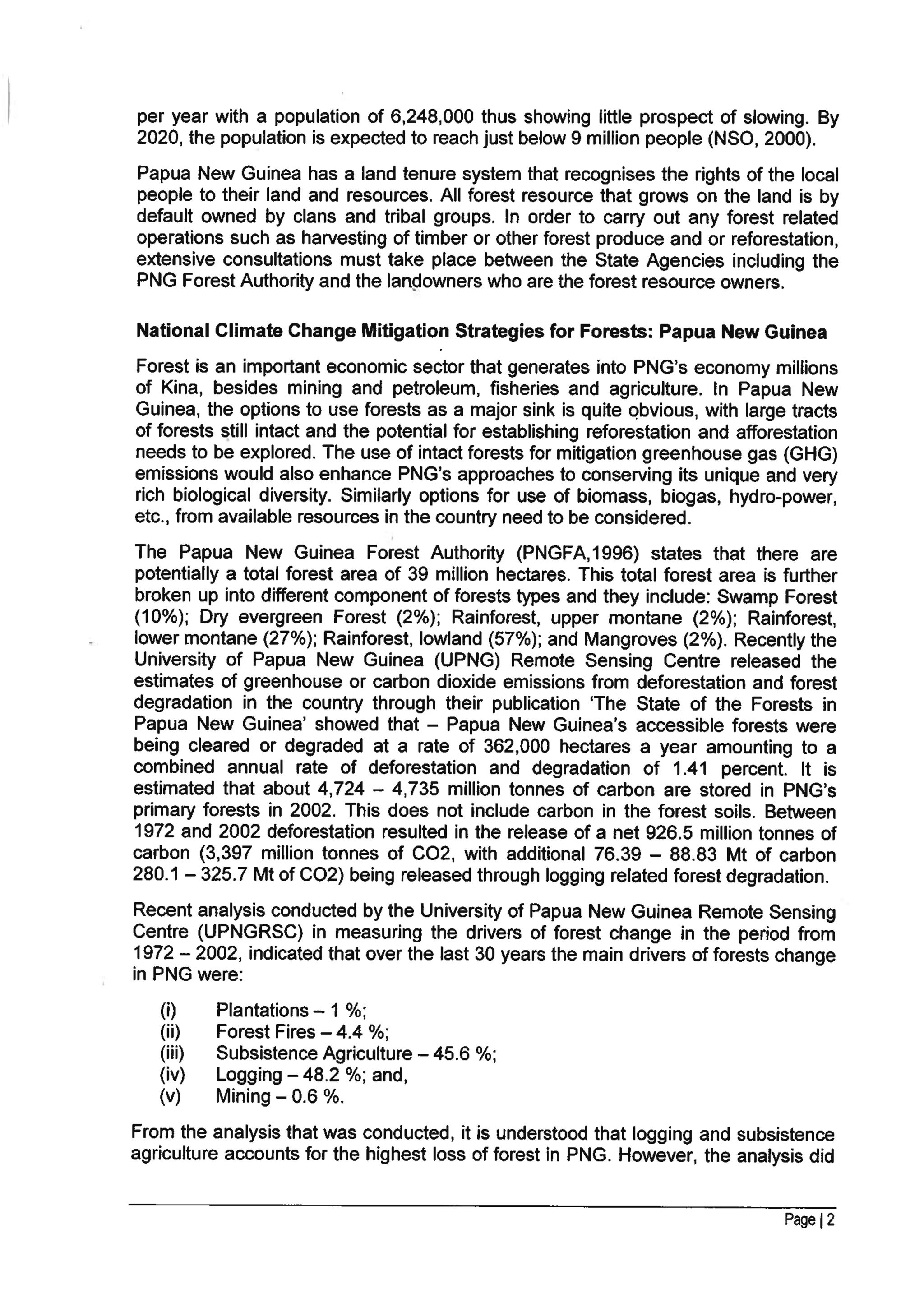 REDD country Strategy Papua New Guinea | PDF