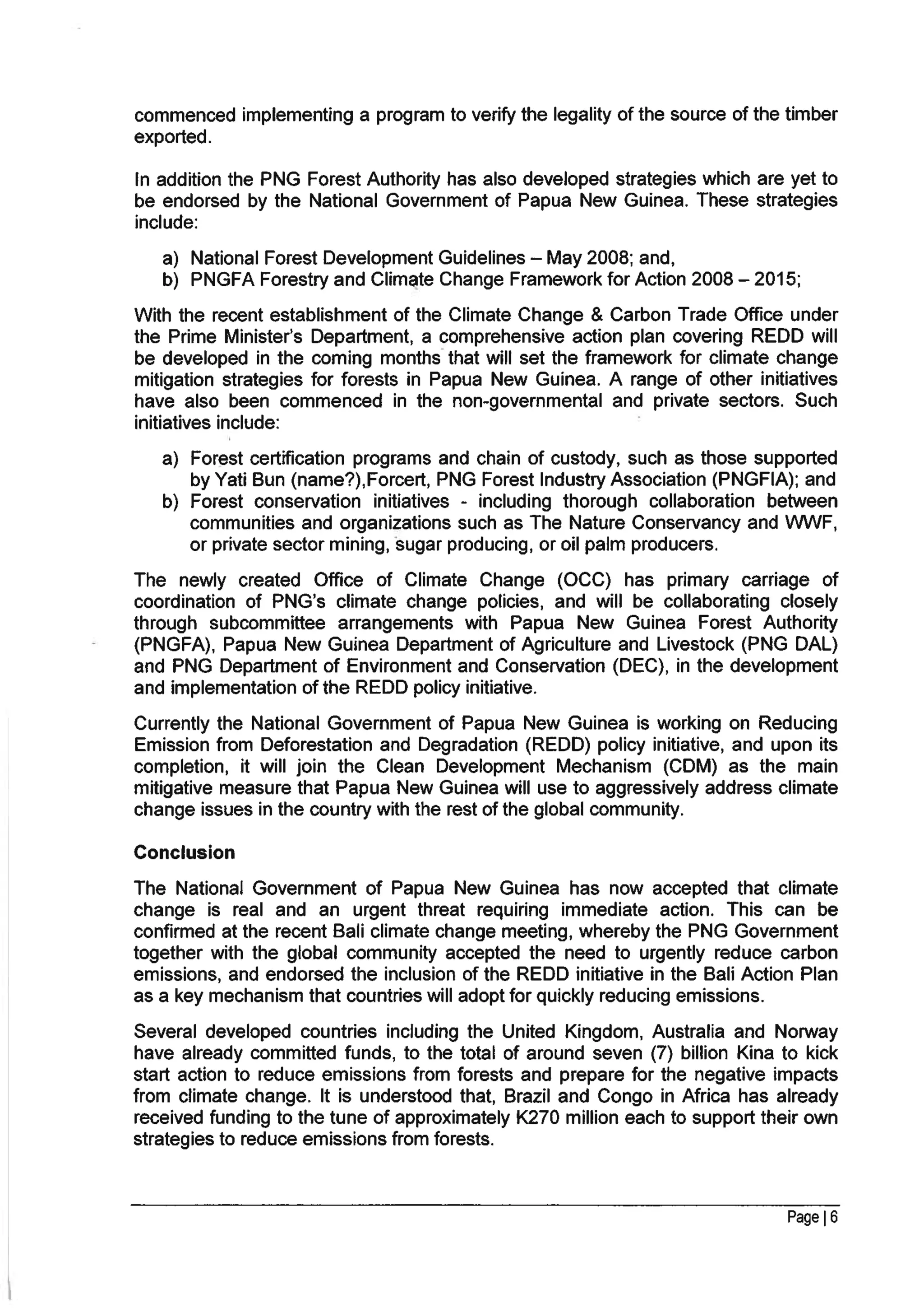 REDD country Strategy Papua New Guinea | PDF