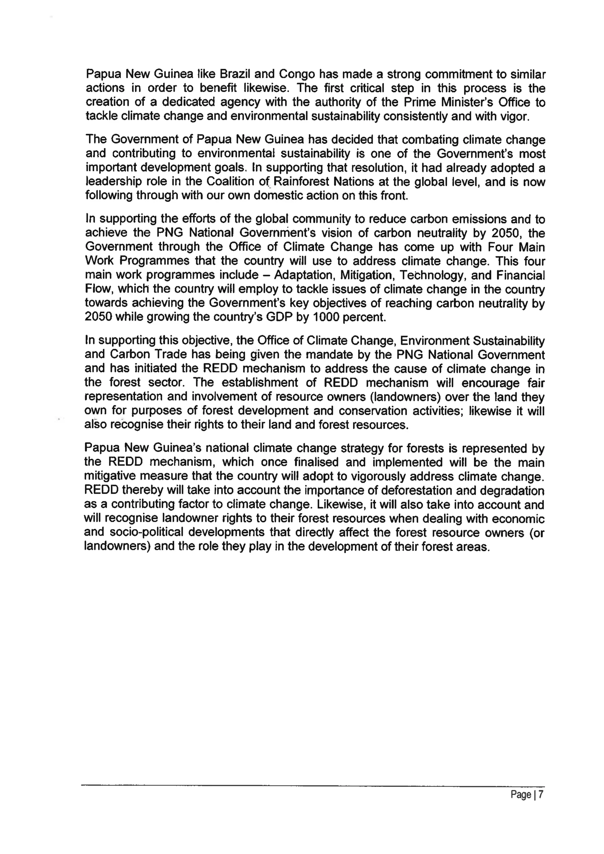 REDD country Strategy Papua New Guinea | PDF