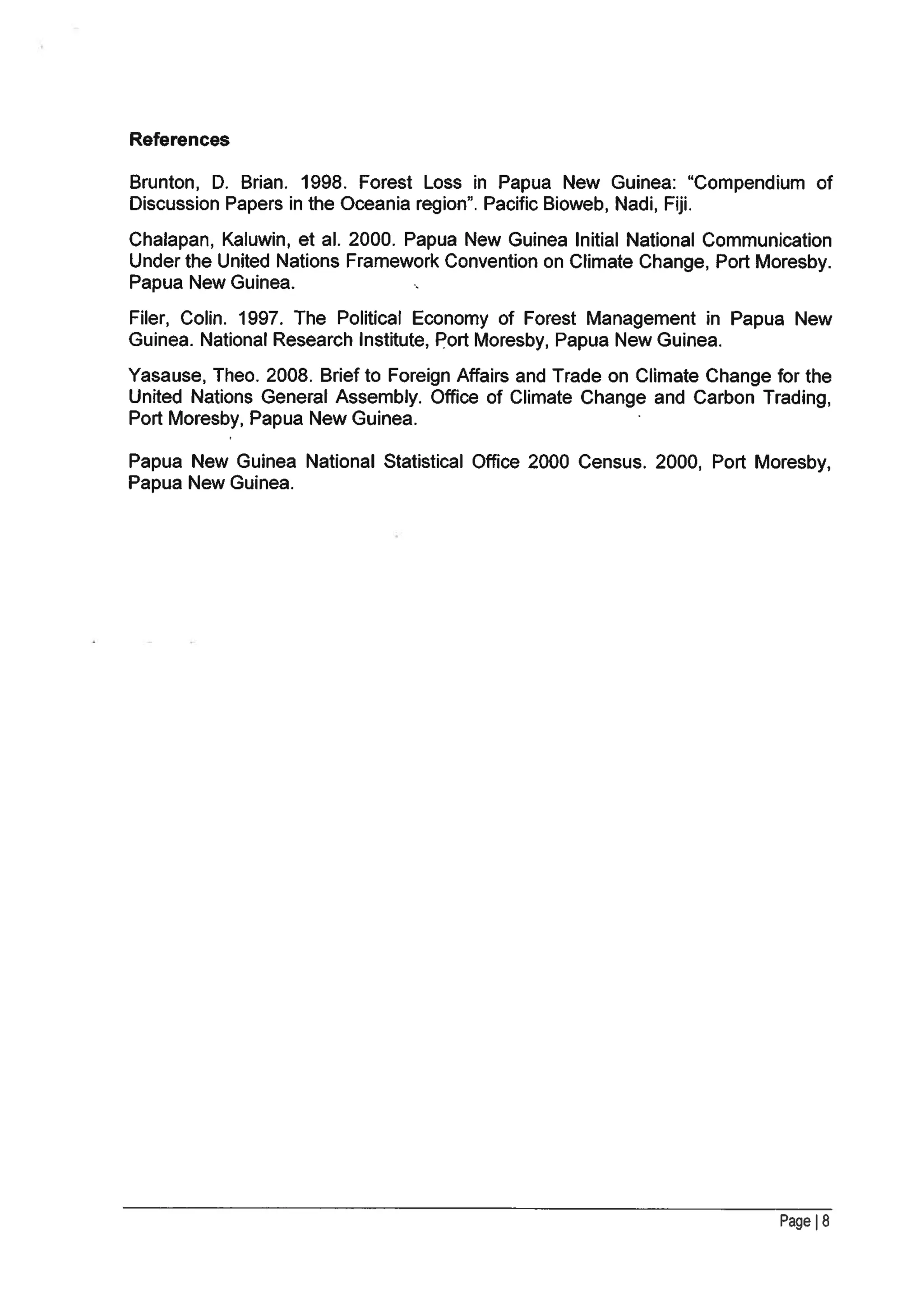 REDD country Strategy Papua New Guinea | PDF