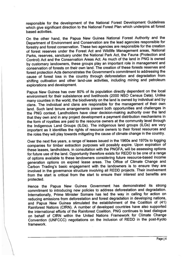 REDD country Strategy Papua New Guinea | PDF