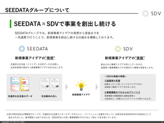 【夏季特別研究プロジェクト2018】SEEDATAグループ紹介資料 | PPT