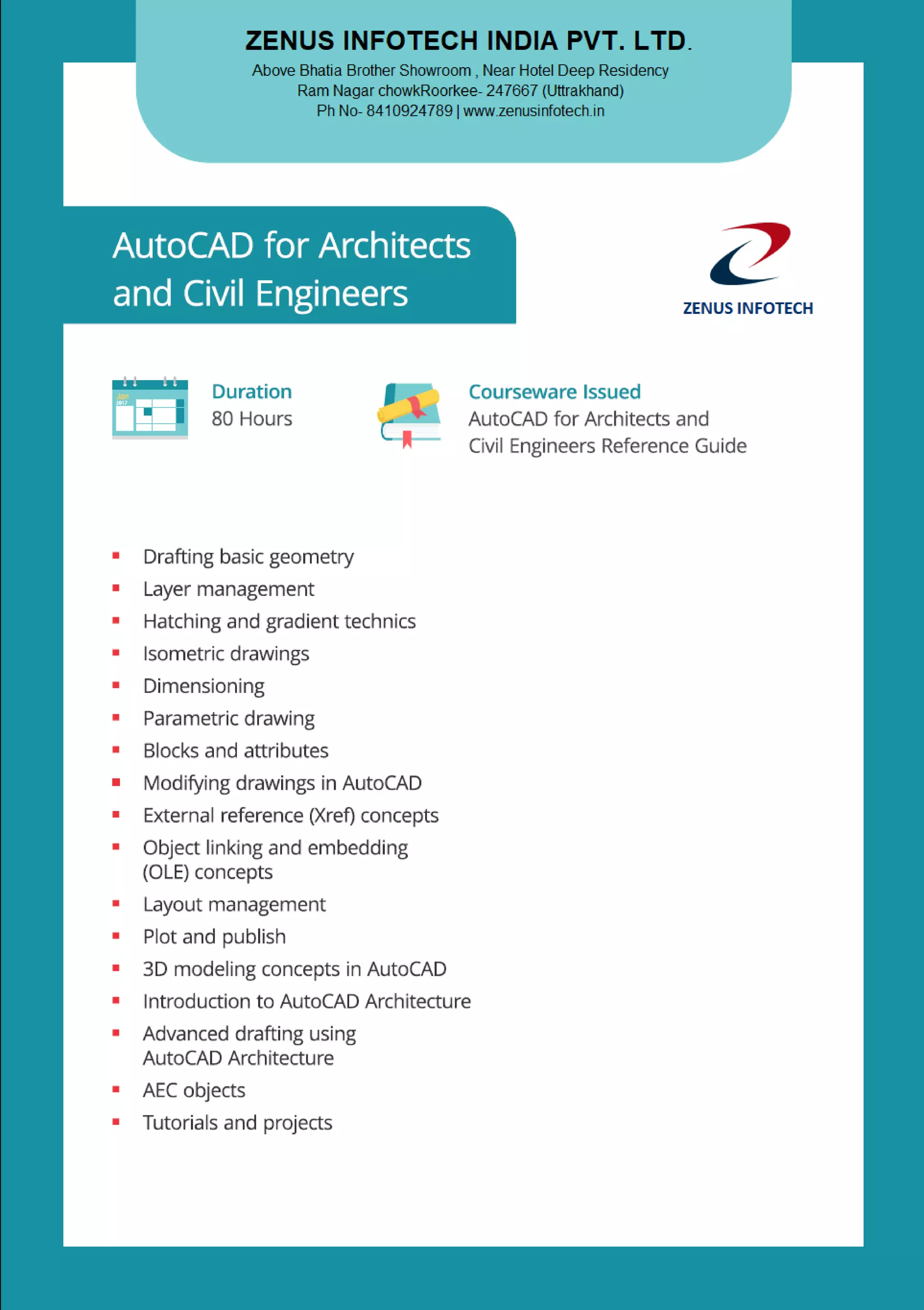 ZENUS is best for CAD Training | PDF