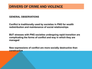 Crime and Violence in Papua New Guinea: Trends and policy implications ...