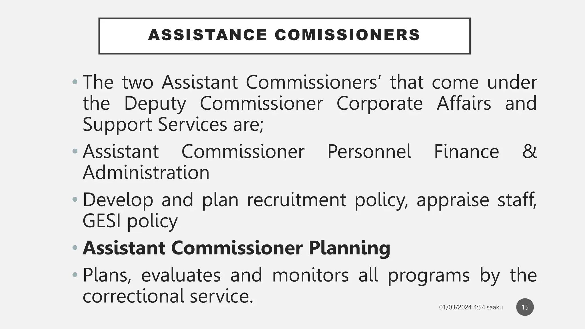 PAPUA NEW GUINEA - CORRECTIONAL SERVICES | PPTX