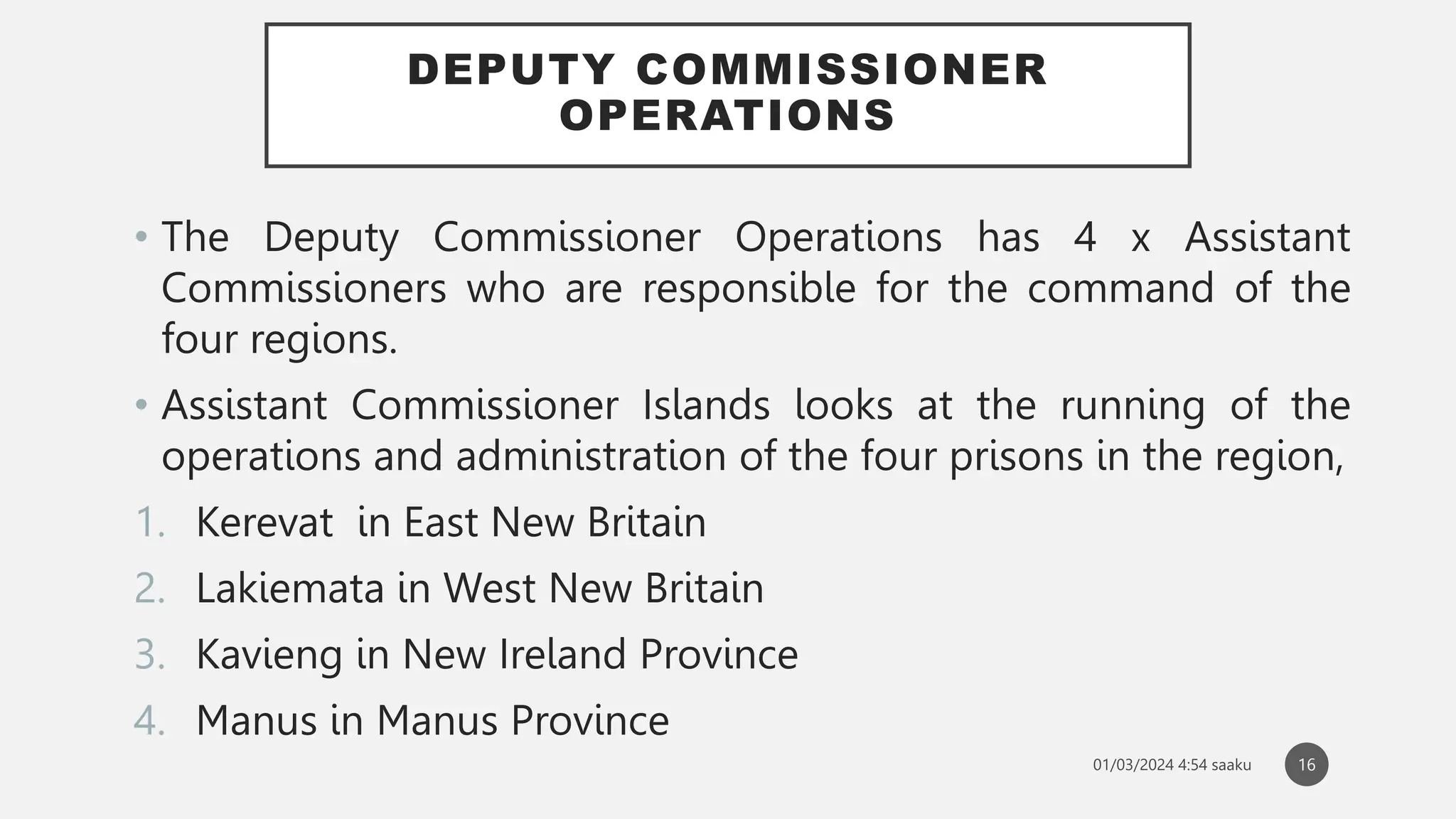 PAPUA NEW GUINEA - CORRECTIONAL SERVICES | PPTX