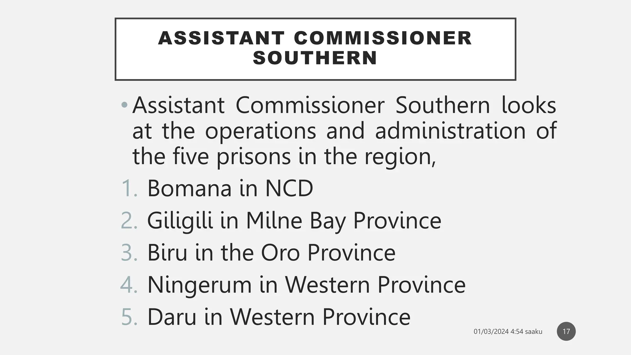 PAPUA NEW GUINEA - CORRECTIONAL SERVICES | PPTX