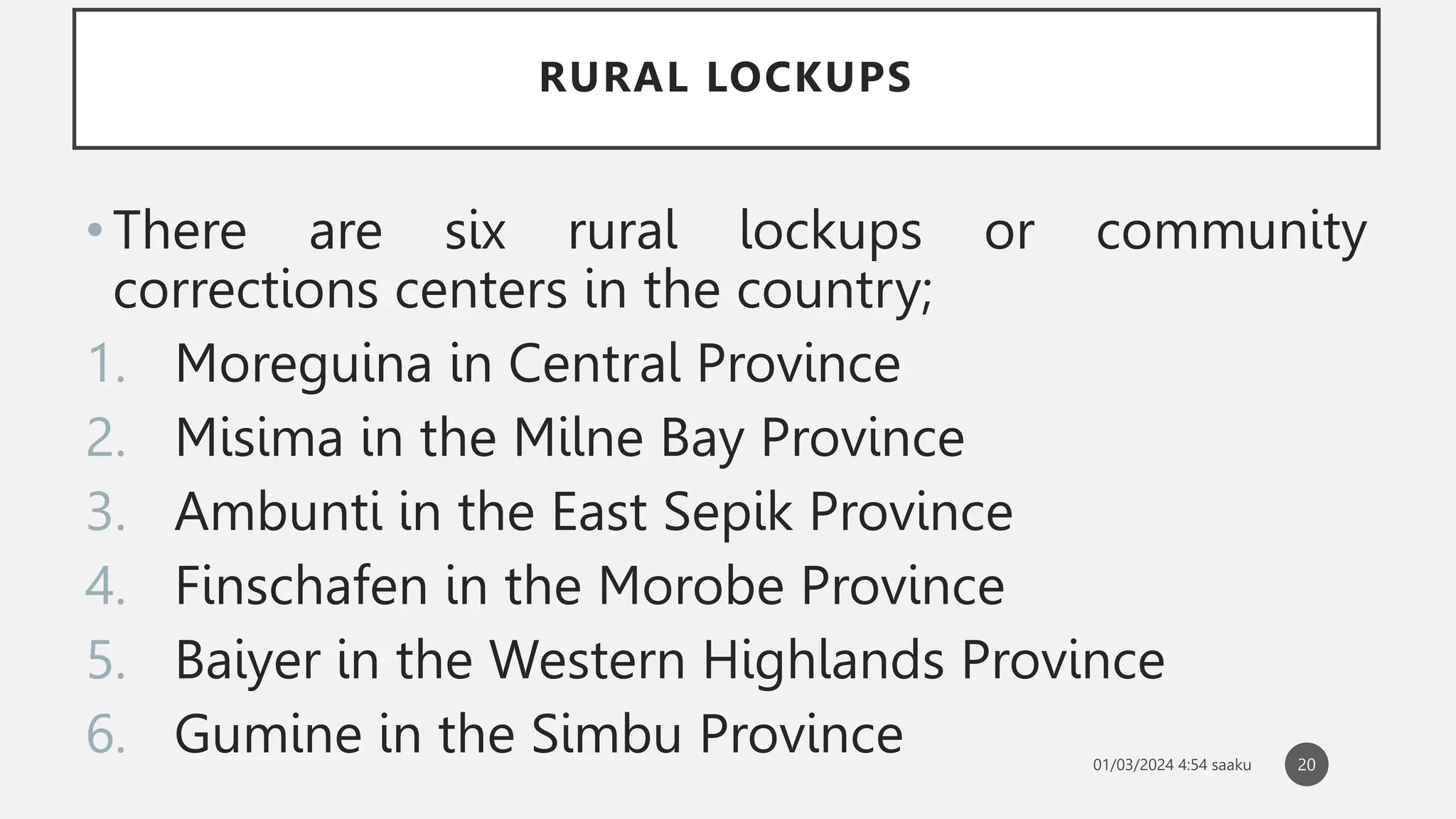 PAPUA NEW GUINEA - CORRECTIONAL SERVICES | PPTX