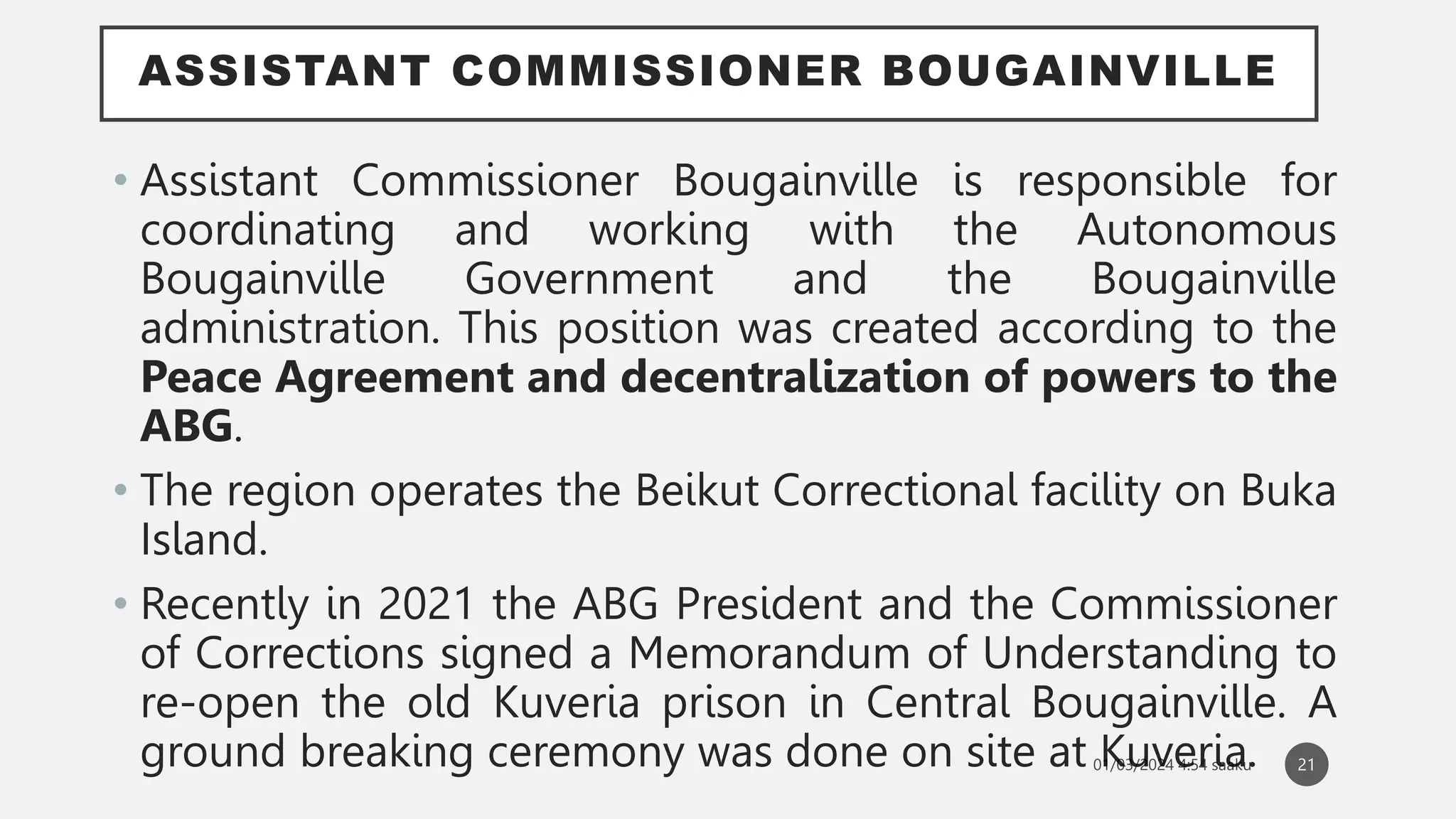 PAPUA NEW GUINEA - CORRECTIONAL SERVICES | PPTX