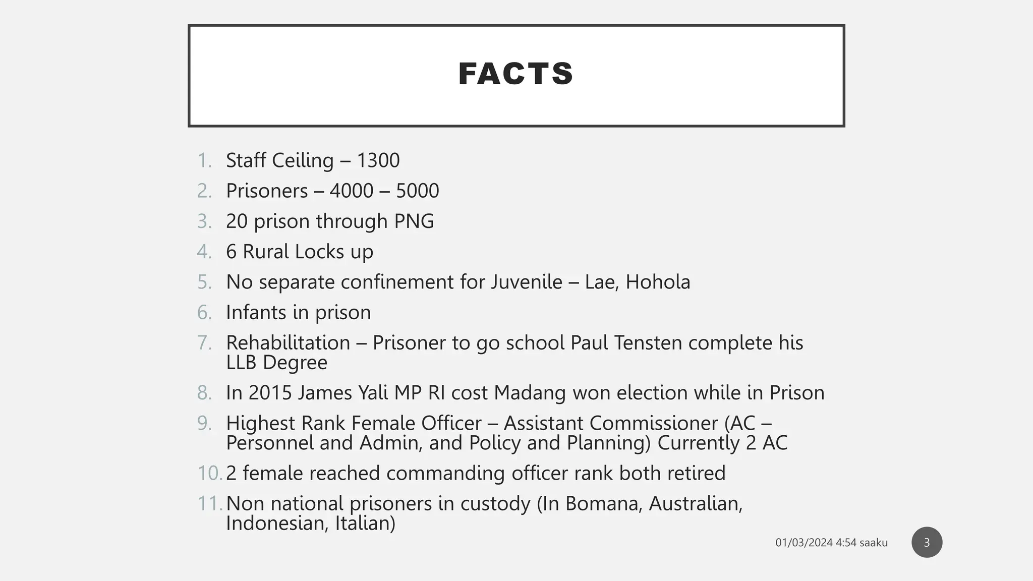 PAPUA NEW GUINEA - CORRECTIONAL SERVICES | PPTX