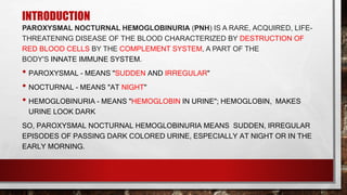Paroxymal nocturnal hemoglobinuria | PPTX | Blood Disorders | Diseases ...