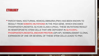 Paroxymal nocturnal hemoglobinuria | PPTX | Blood Disorders | Diseases ...