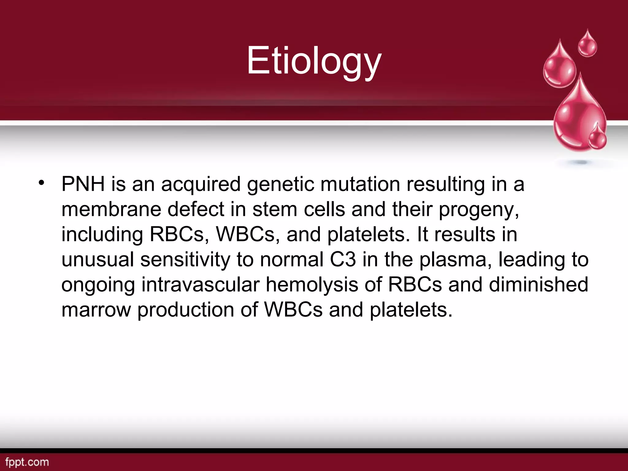 Paroxymal Nocturnal HemoglobinurIa | PPT