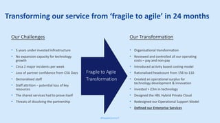 Fragile to agile in 24 months: Doing "IT" differently at the NHS | PPT