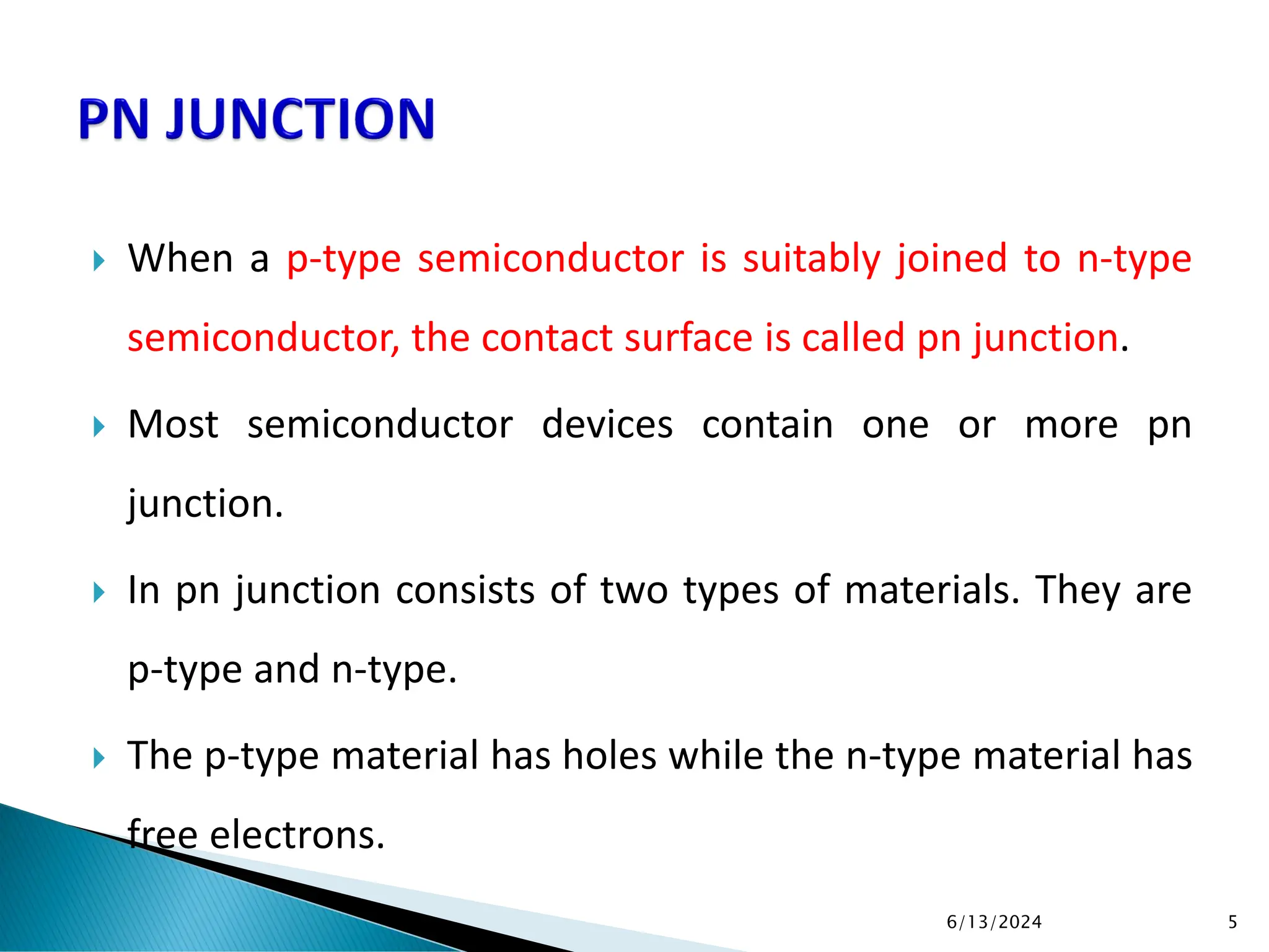 PN Junction Diode and its V - I Characteristics | PDF