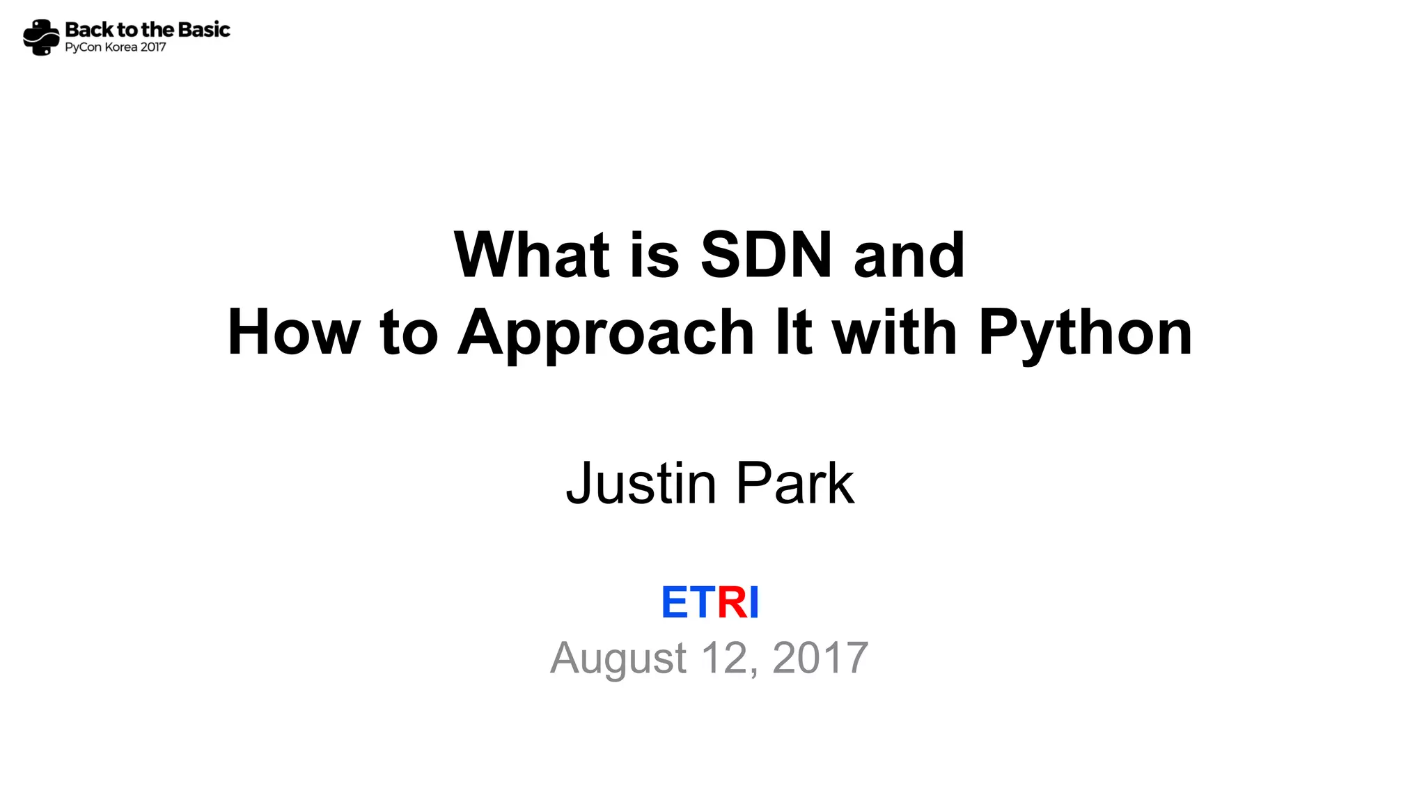 What is SDN and how to approach it with Python | PPT