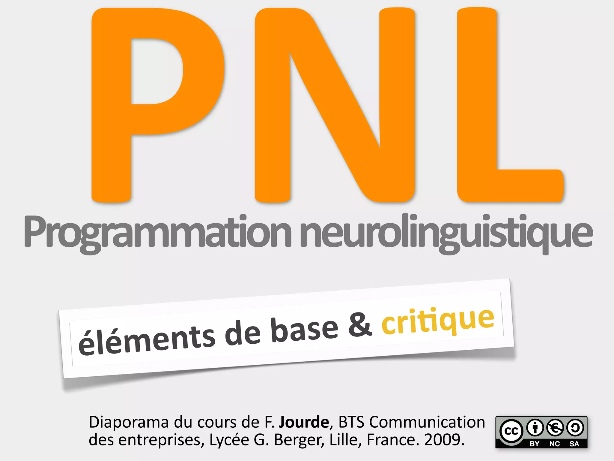 PNL : introduction critique | PDF