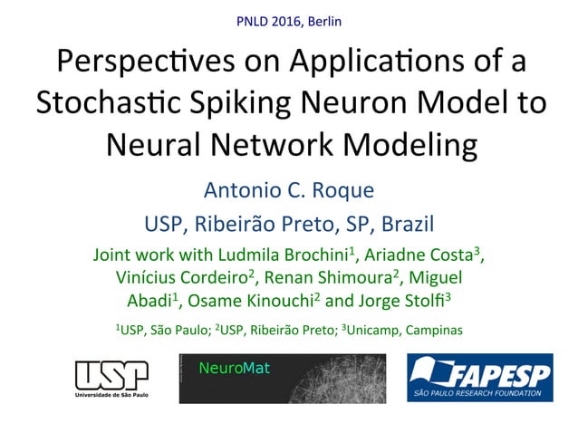 Perspectives On Applications Of A Stochastic Spiking Neuron Model To